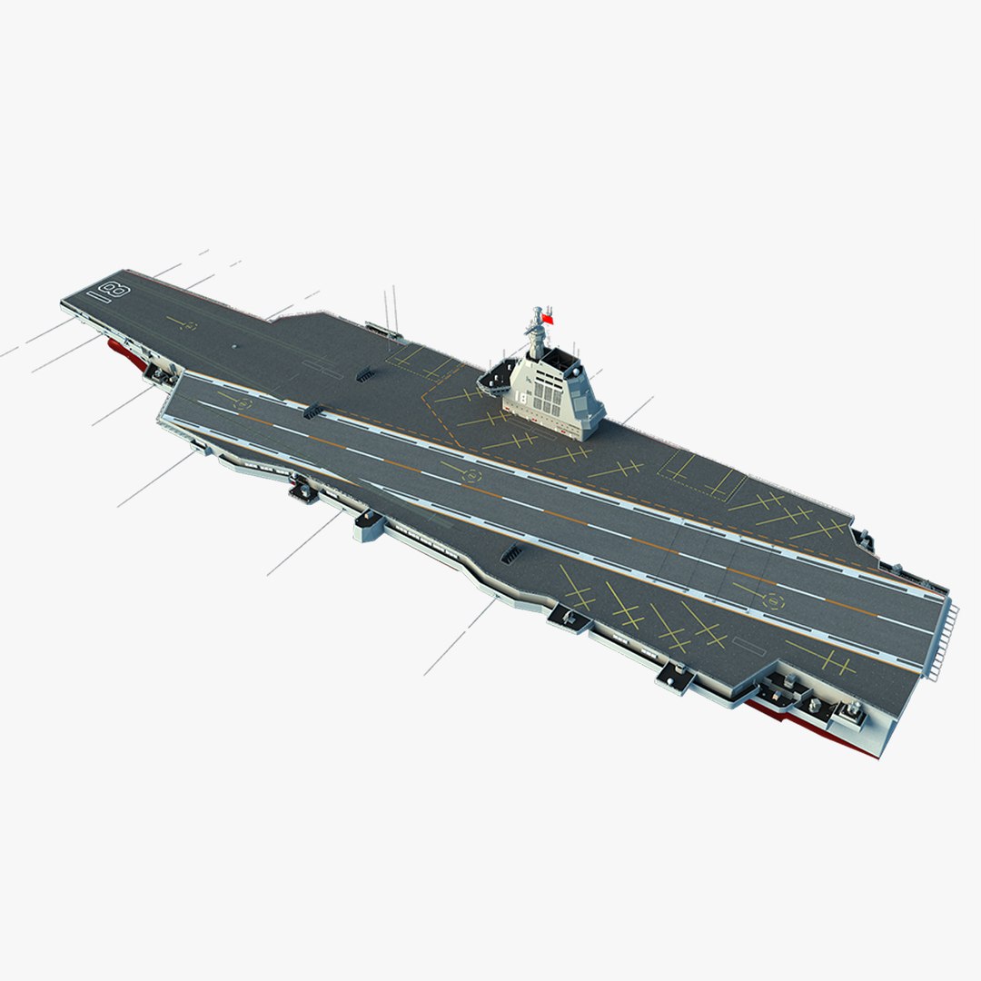 3D Chinese aircraft carrier CV-18 Fujian model - TurboSquid 2038305