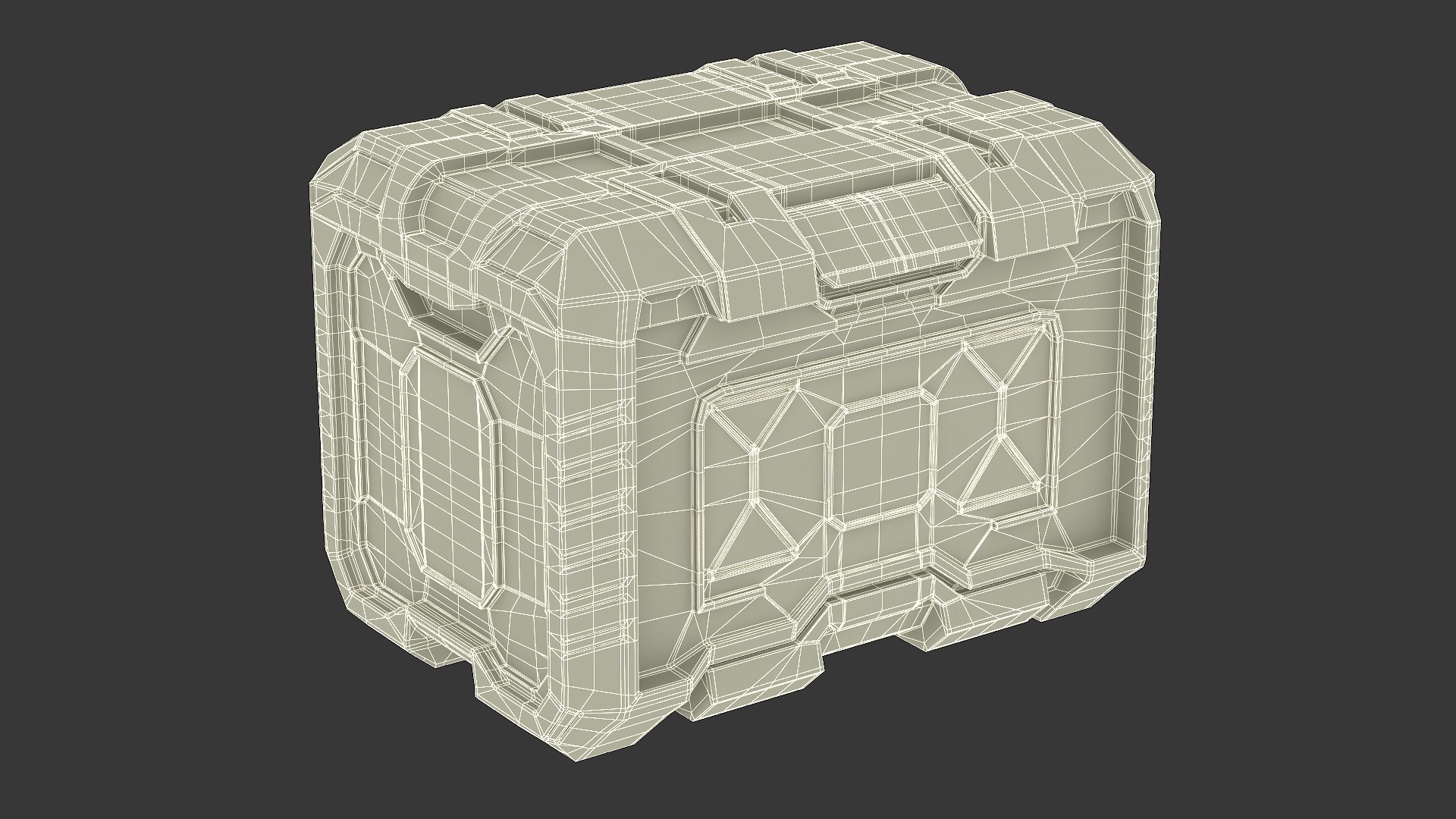 Metal Futuristic Storage Box Locked Model - TurboSquid 2352548