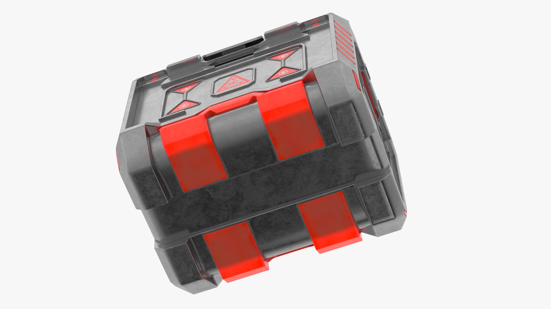 Metal Futuristic Storage Box Locked Model - TurboSquid 2352548