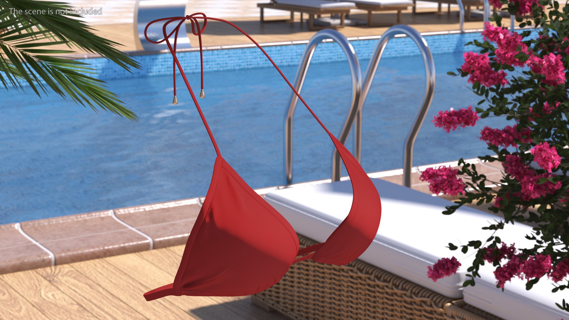 Red Triangle Bikini Suit 3D Model - TurboSquid 2386654