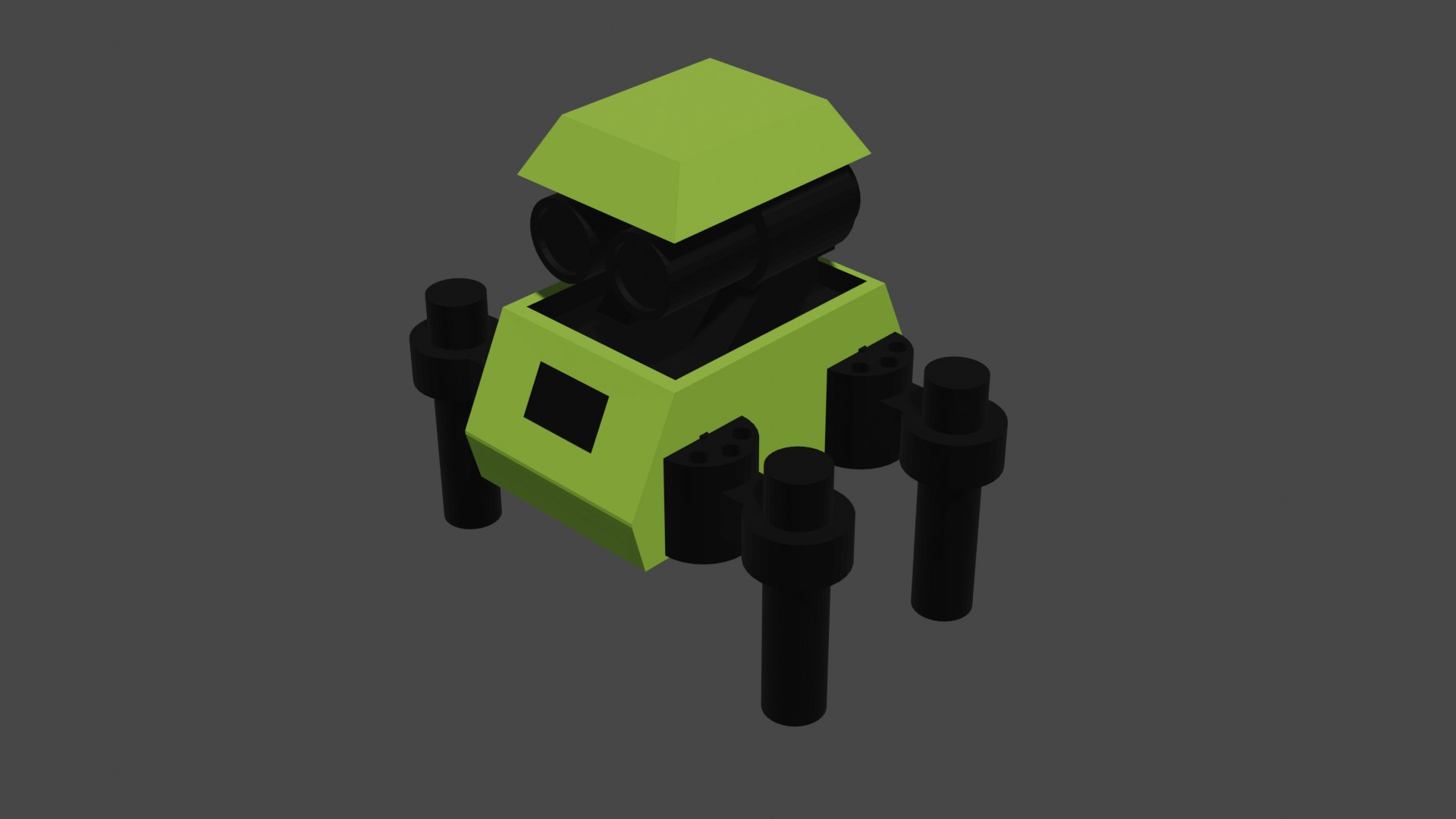 Low Poly Sci-Fi Bot - Green Variant 3D model - TurboSquid 1760818