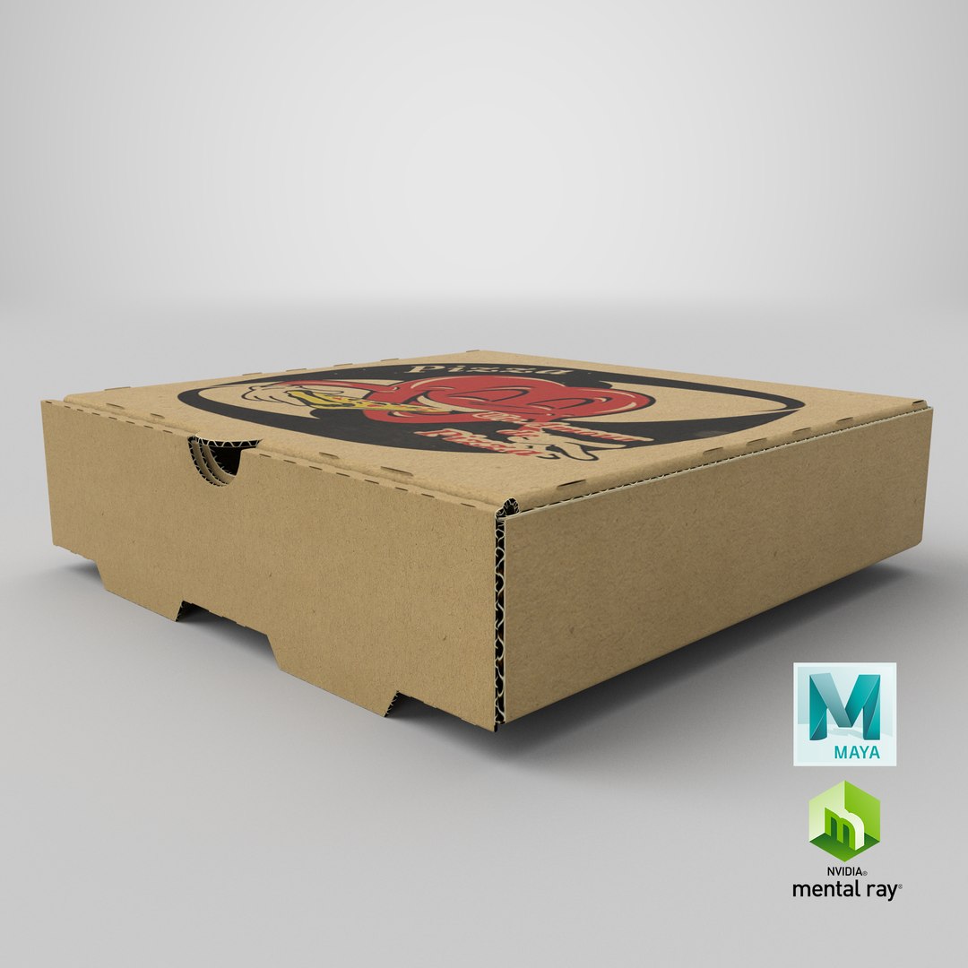 3D small pizza box model - TurboSquid 1398852