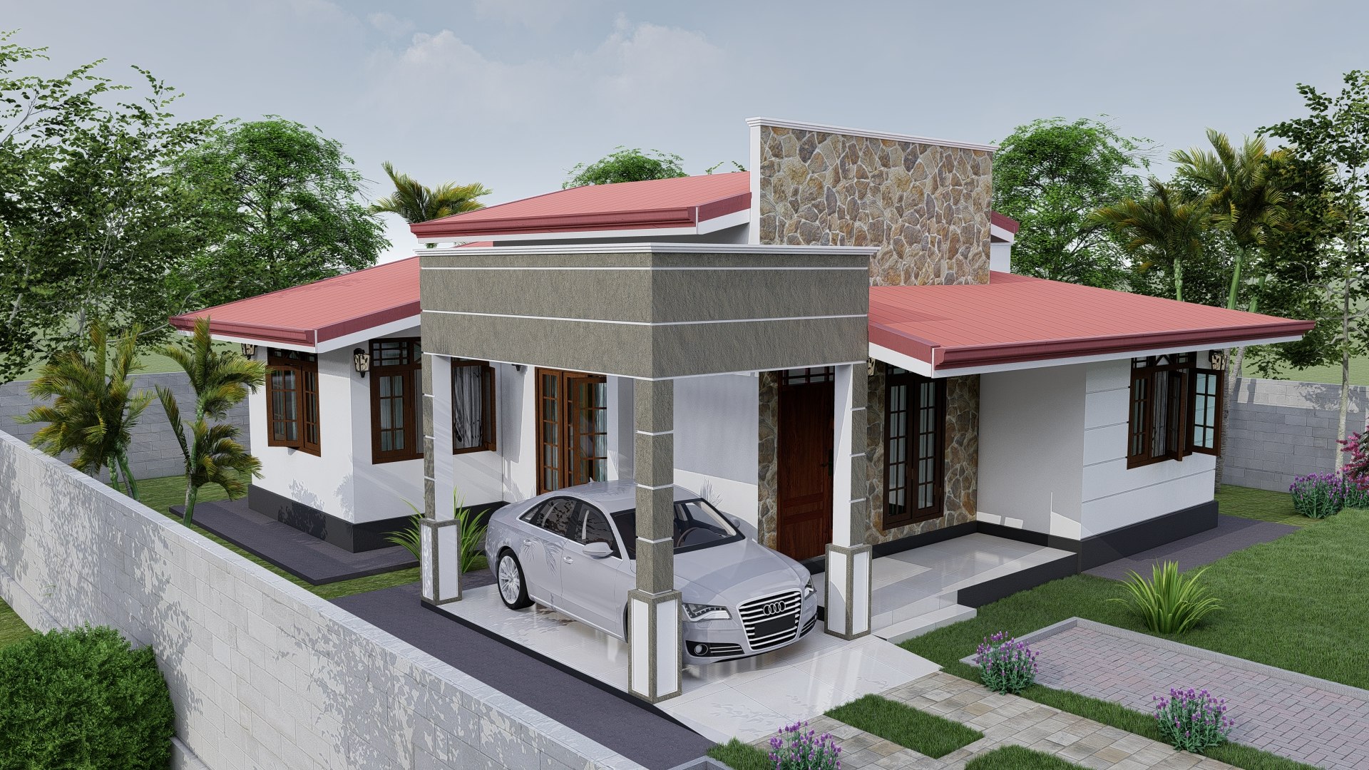 3D Single Story House Plan 01152 - TurboSquid 2113429