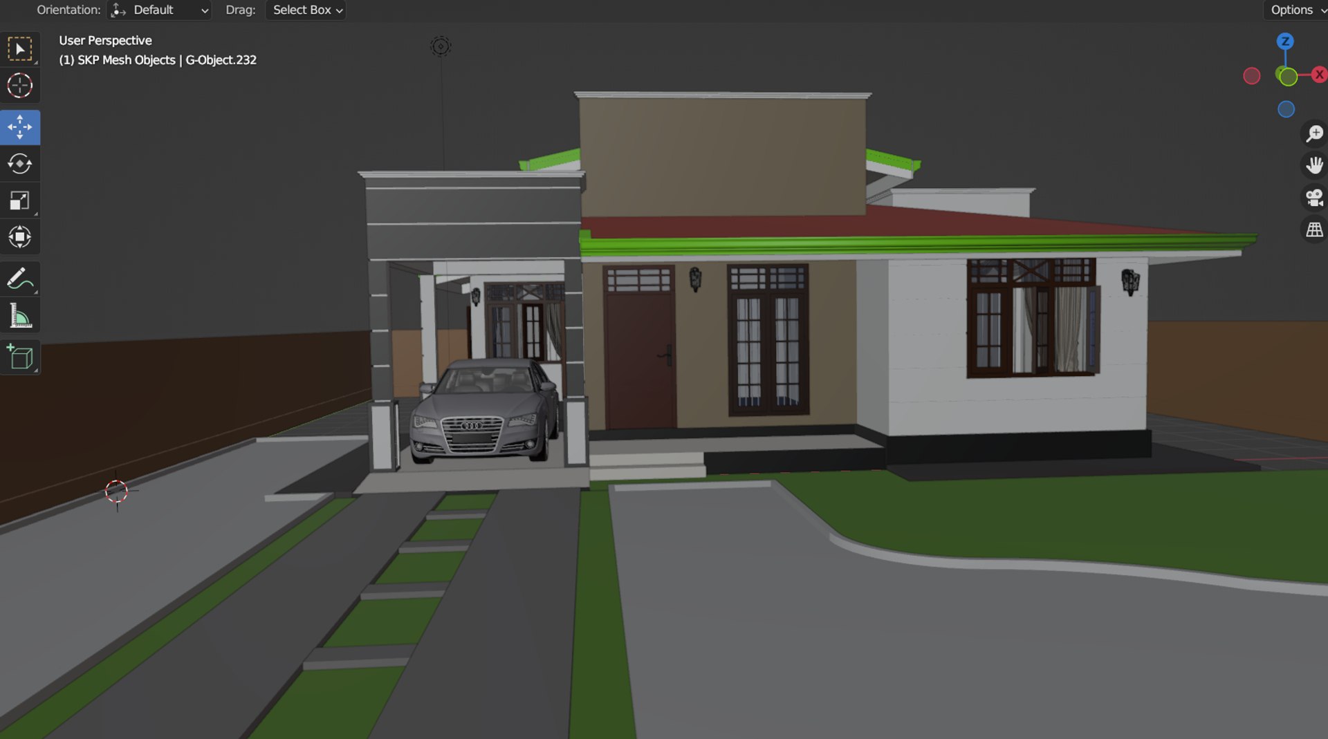 3D Single Story House Plan 01152 - TurboSquid 2113429