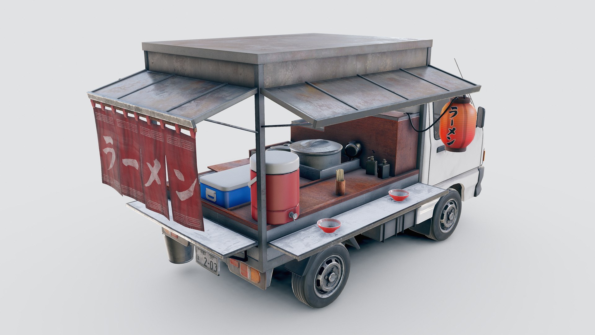 Japanese Ramen Van 3D - TurboSquid 1852639