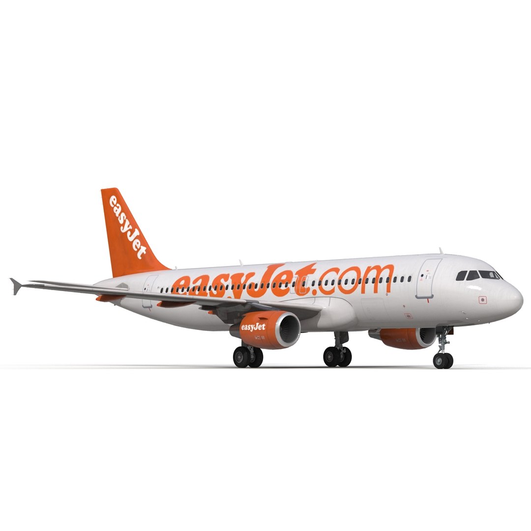 3d Model Airbus A320 Easyjet Rigged