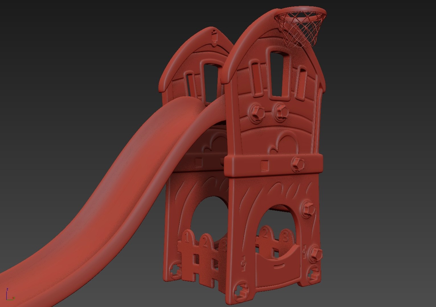 Childrens castle slide model - TurboSquid 1662158