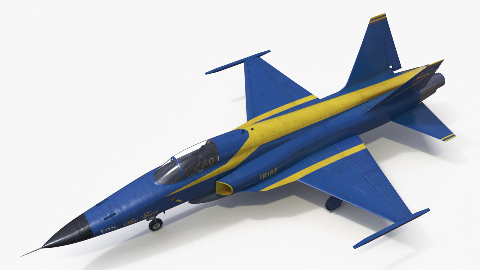 HESA Saeqeh Iranian Combat Aircraft Blue Rigged Model - TurboSquid 2314260