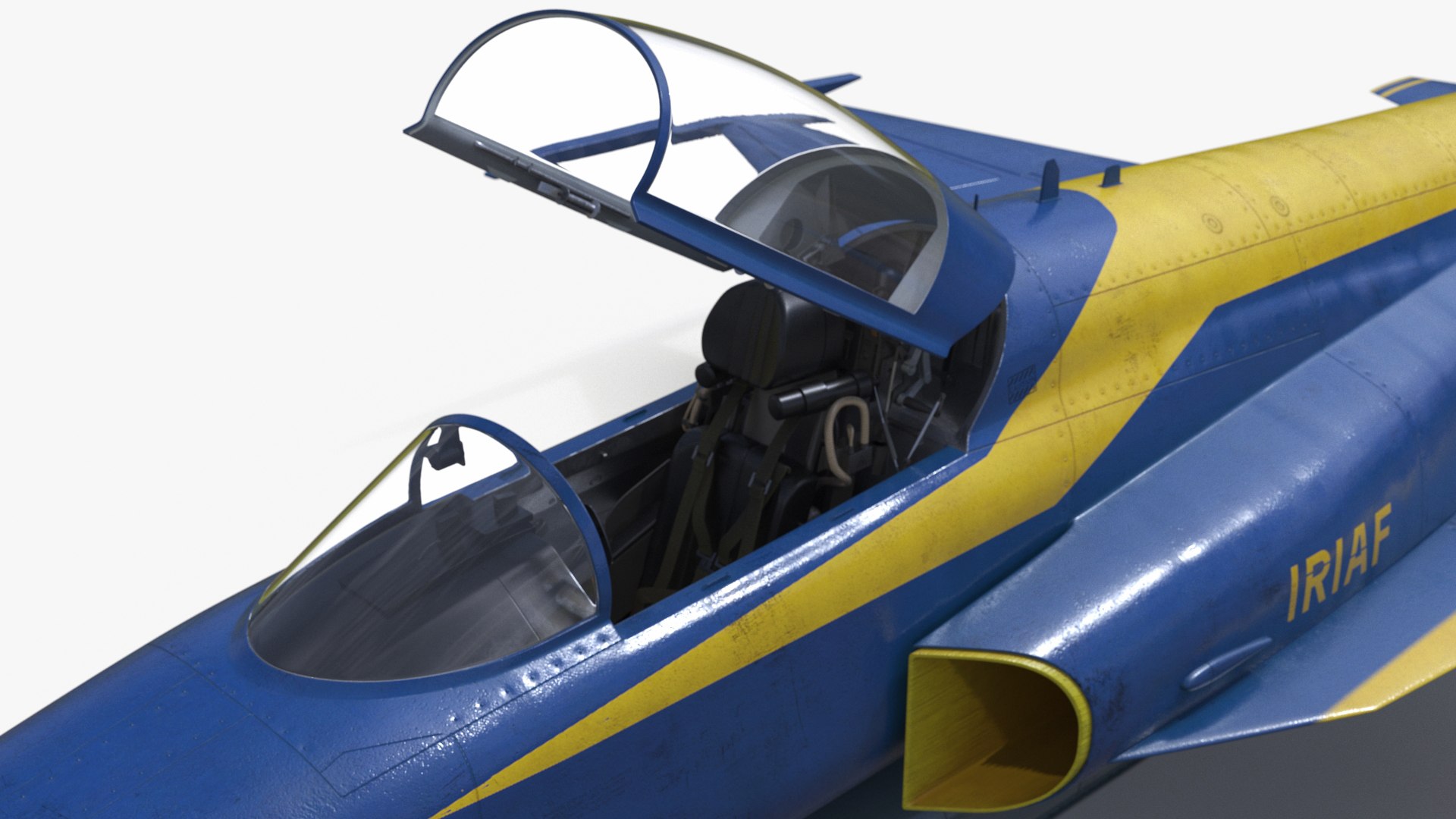 HESA Saeqeh Iranian Combat Aircraft Blue Rigged Model - TurboSquid 2314260