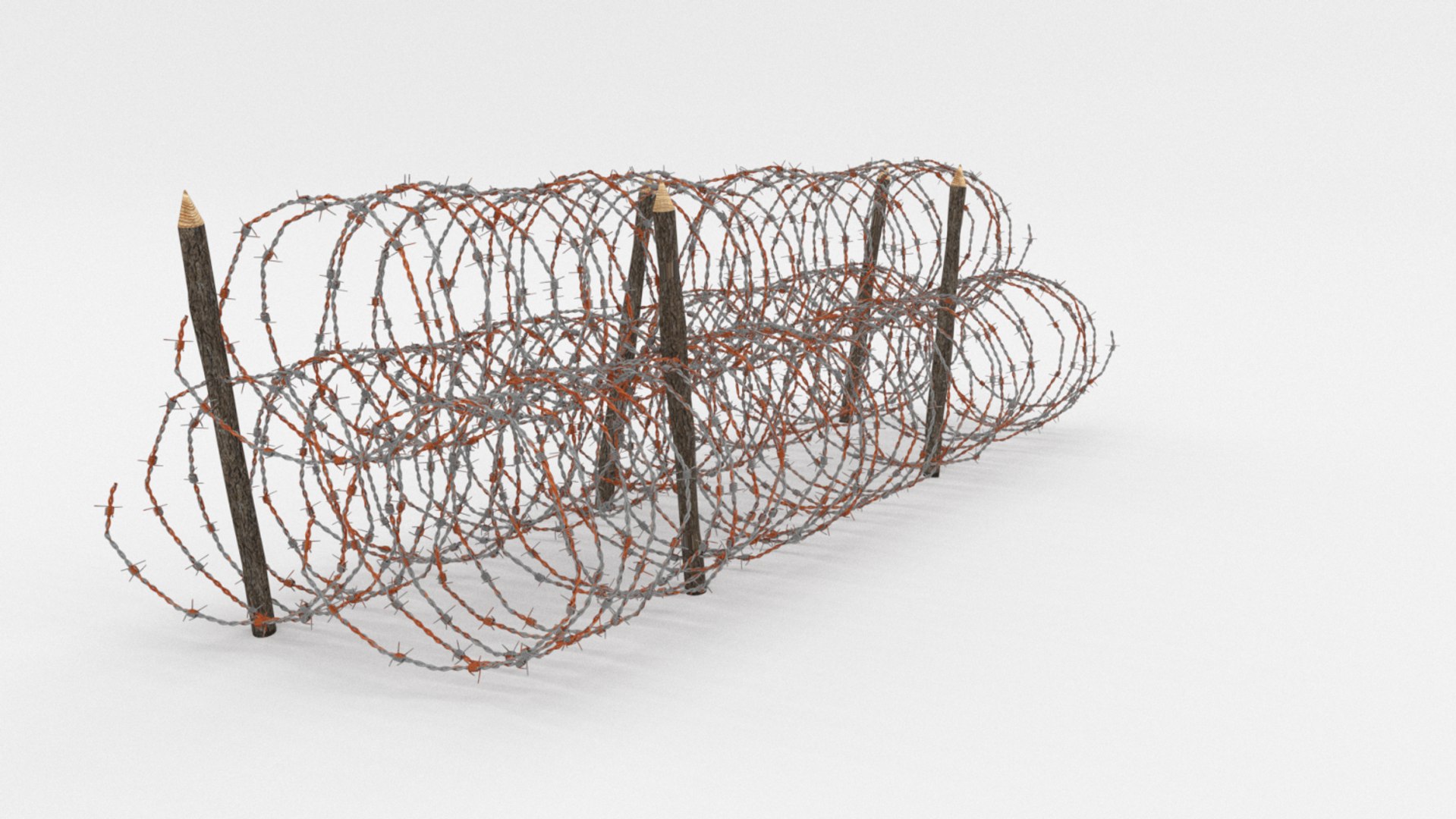 Barbed Wire Obstacle 3D Model - TurboSquid 1191620