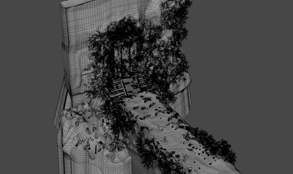 3D Fantasy Rock Mountain Gate Cave model - TurboSquid 1782727