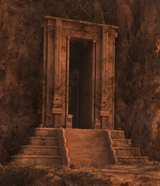 ファンタジーロックマウンテンゲート洞窟3Dモデル - TurboSquid 1782727