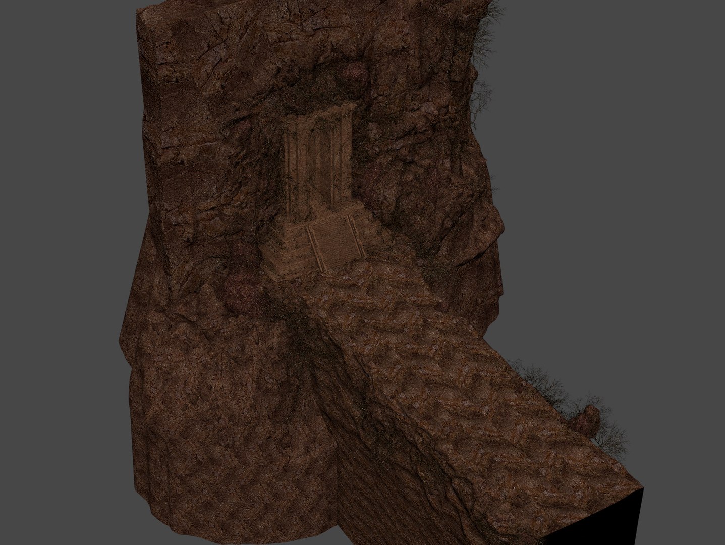3D Fantasy Rock Mountain Gate Cave Model - TurboSquid 1782727