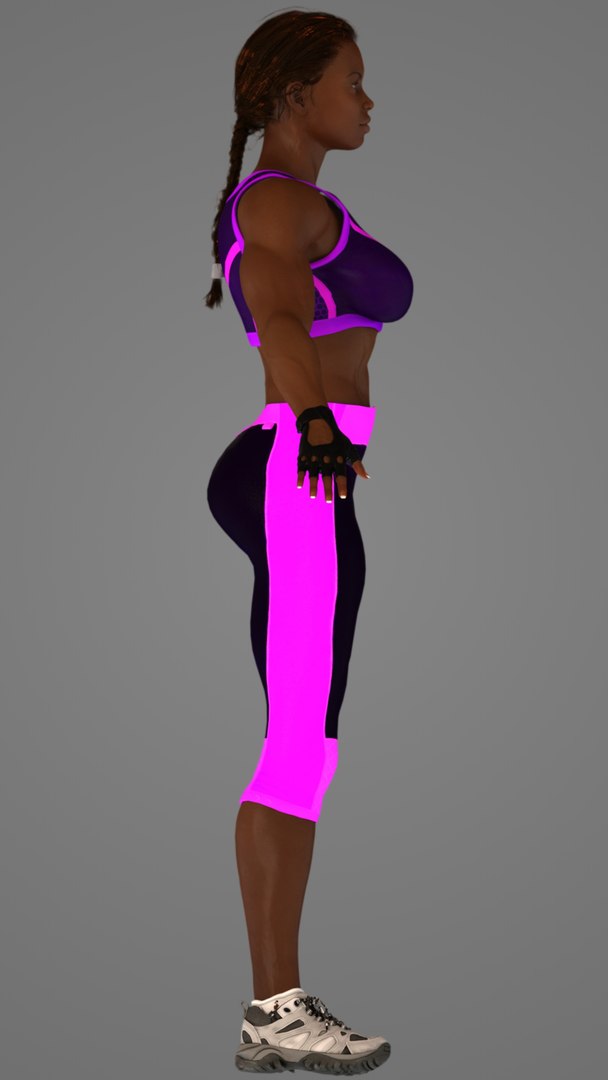 African American Fitness Trainer 3D Model - TurboSquid 2271421