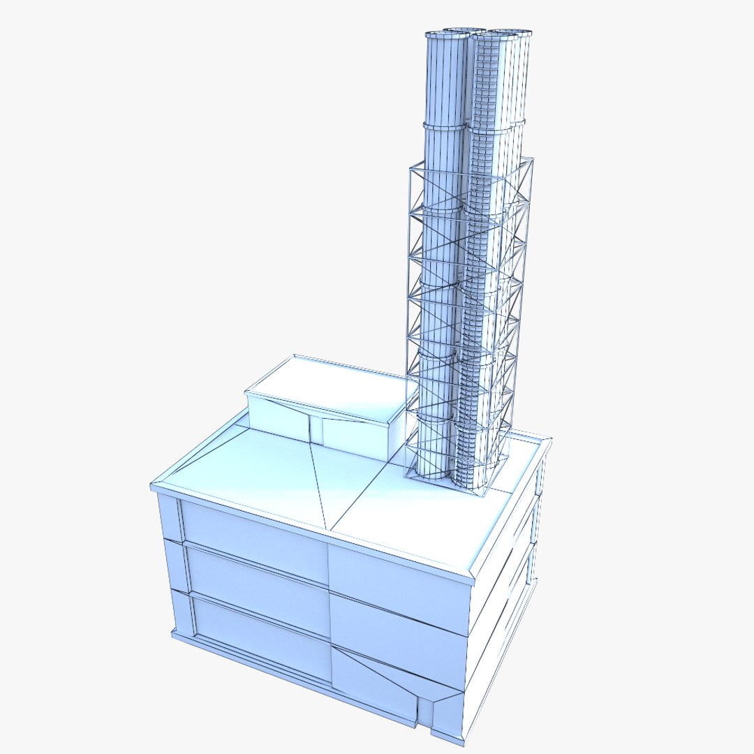 3d Realistic Boiler House Model