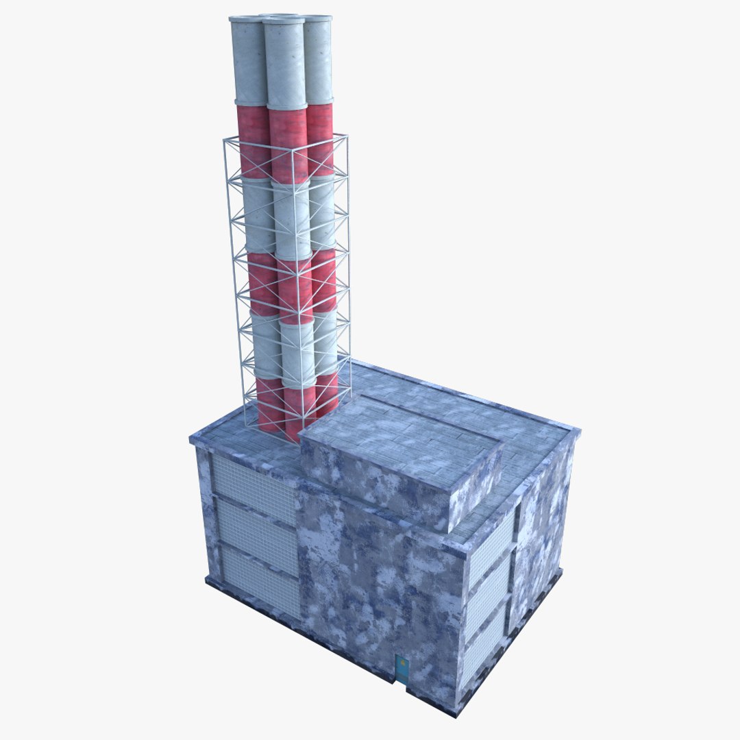 3d Realistic Boiler House Model