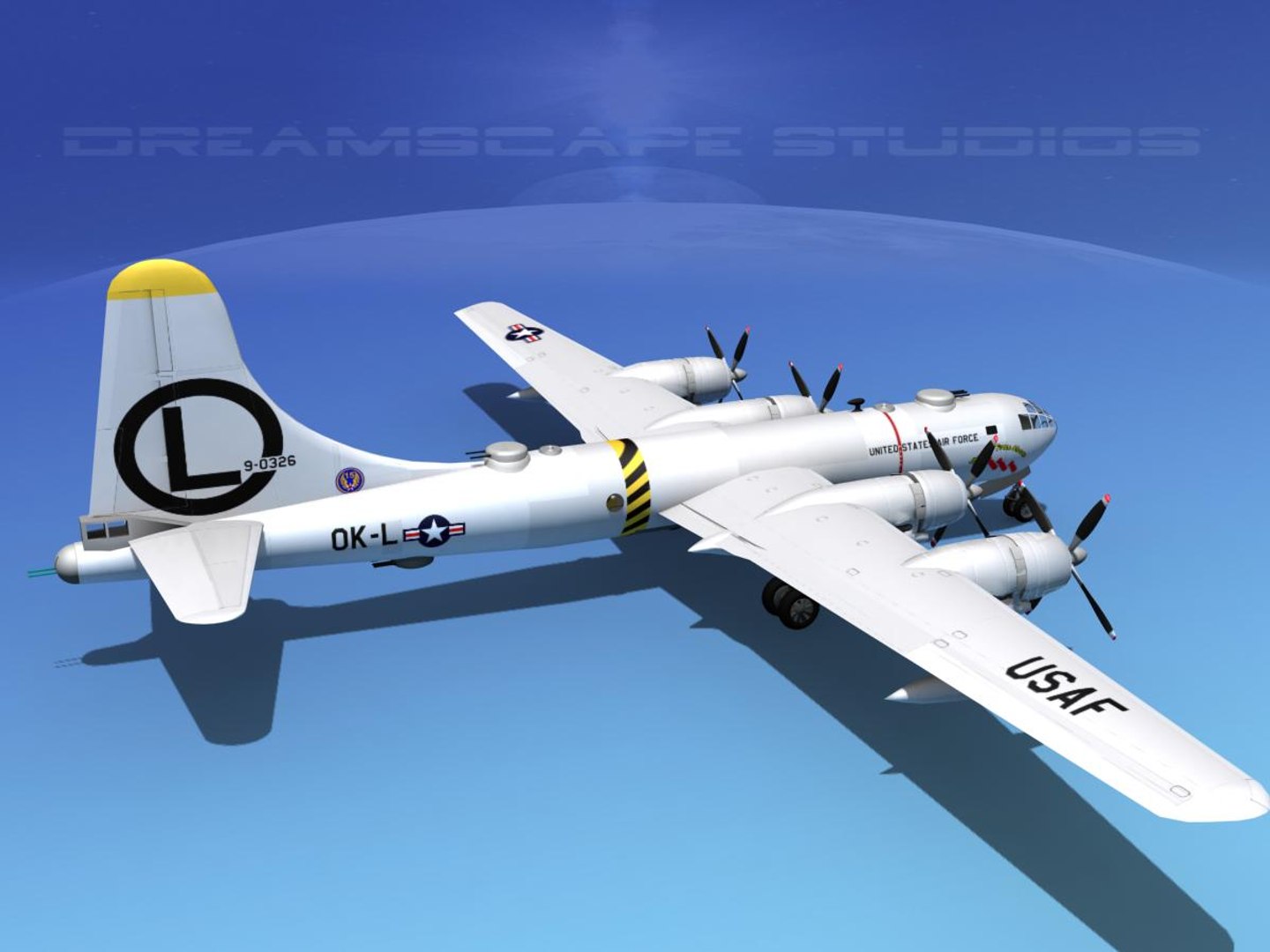 3d Model Scale Boeing B-50 Superfortress