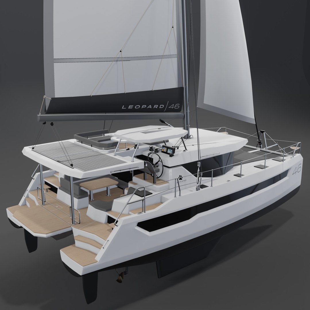 3D Leopard 46 3D Catamaran - TurboSquid 2282020