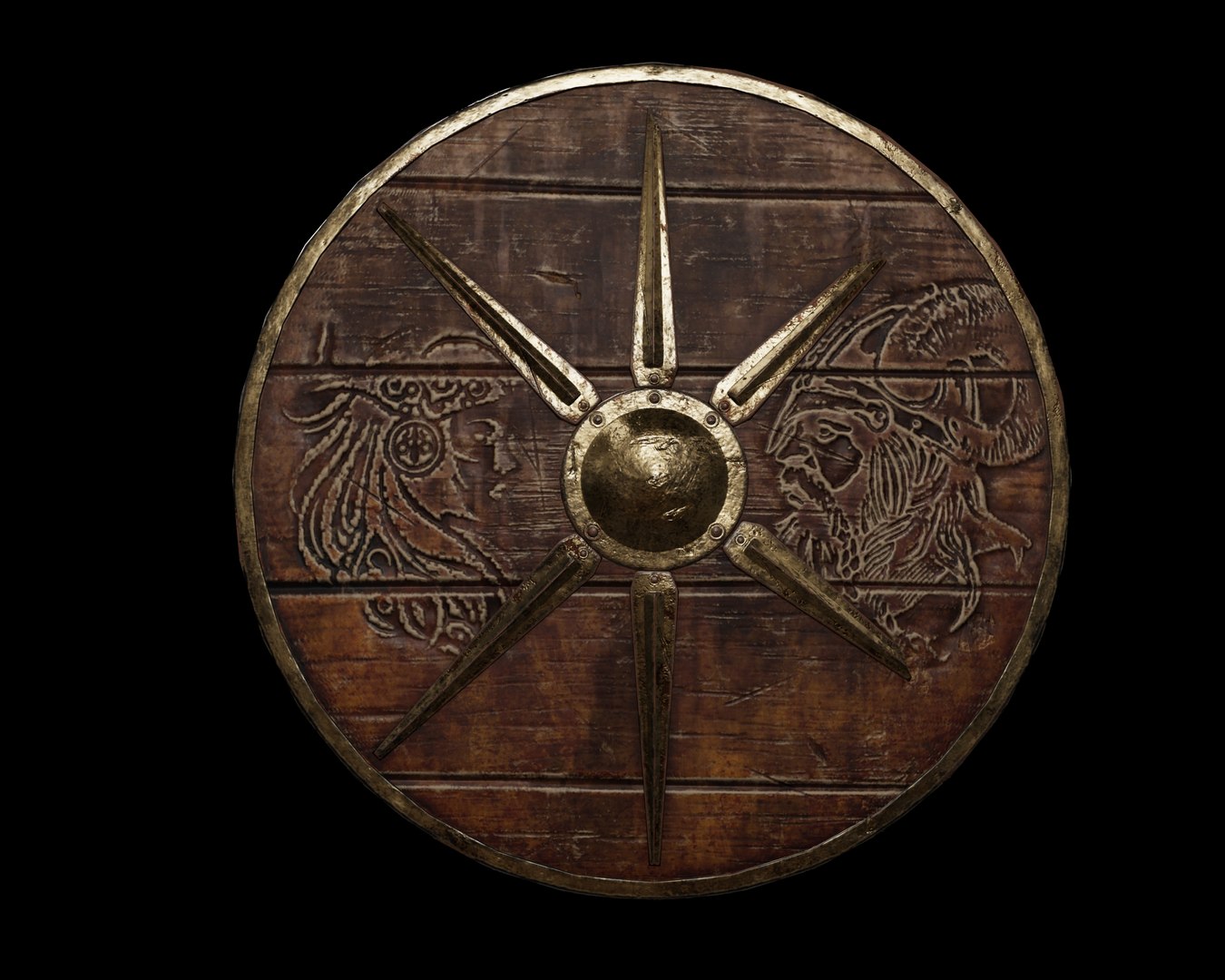 Ancient Norse Shield Of Jarla Viking 3D Model - TurboSquid 2195969