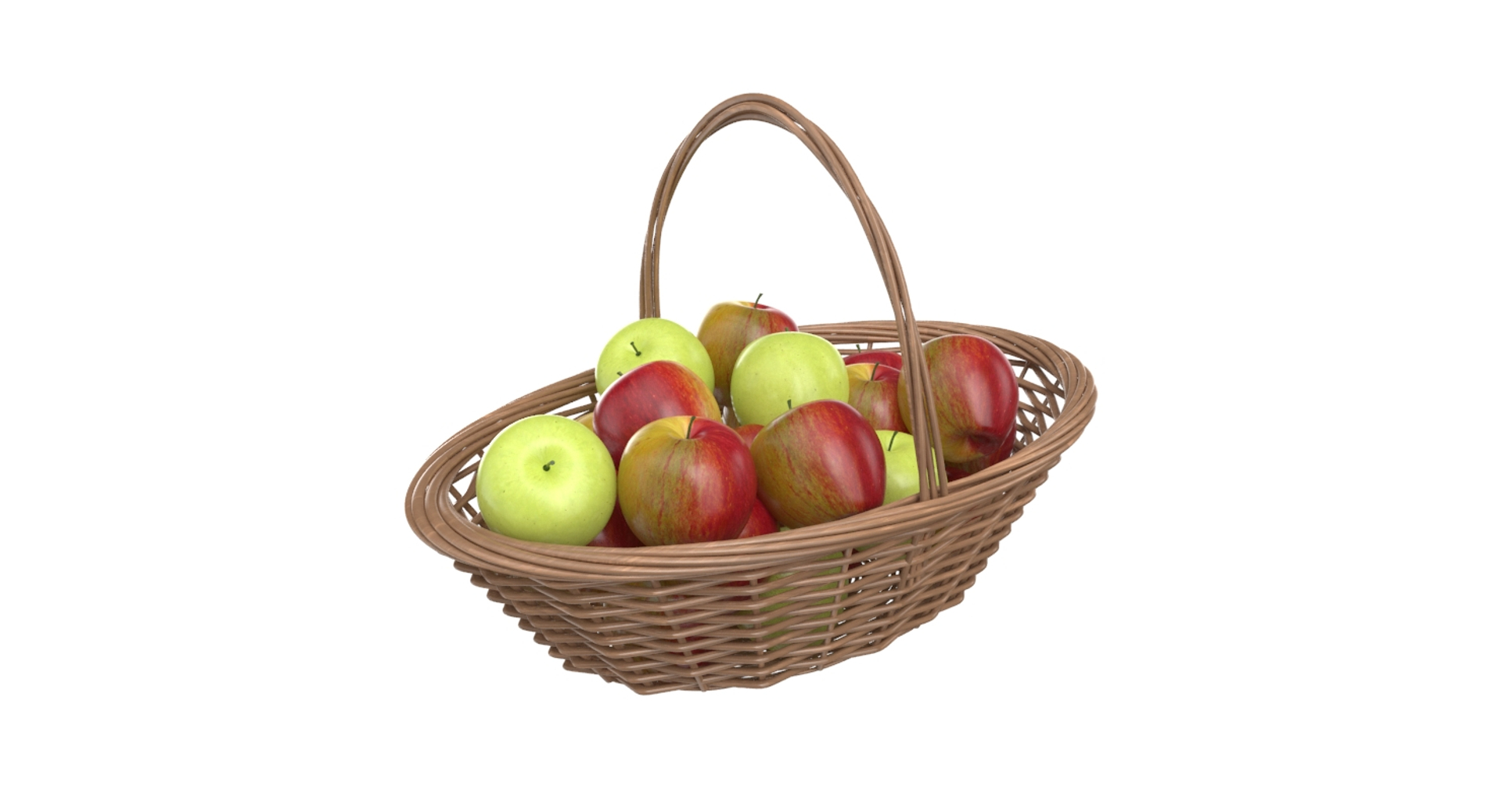 3D real apples basket - TurboSquid 1327191