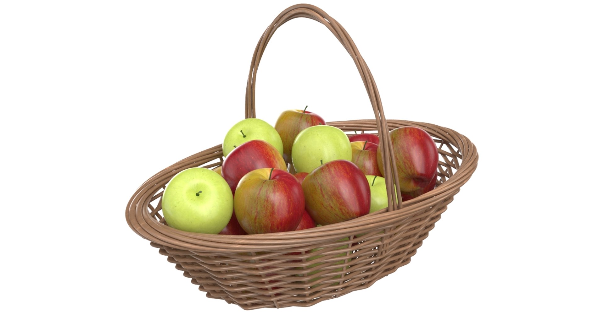 3D real apples basket - TurboSquid 1327191