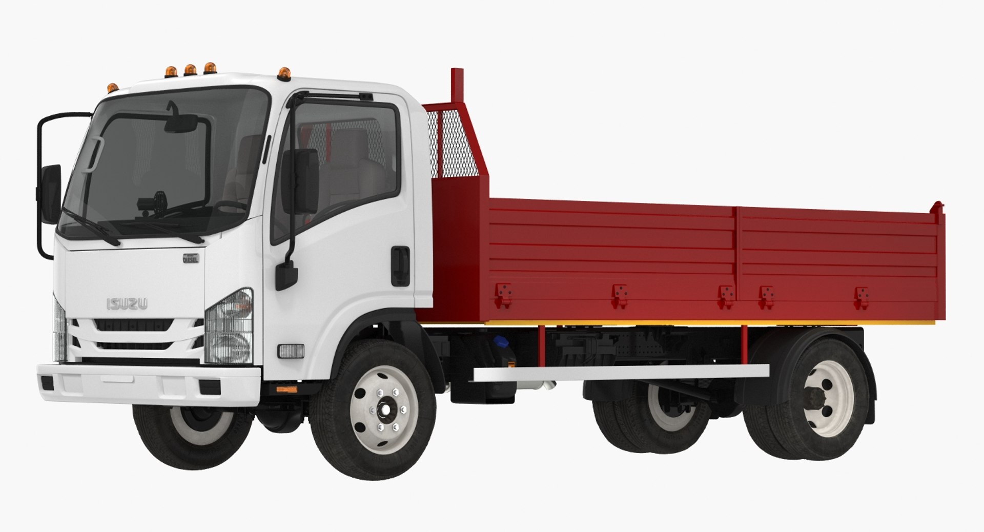 Isuzu npr dropside 2018 model - TurboSquid 1237057