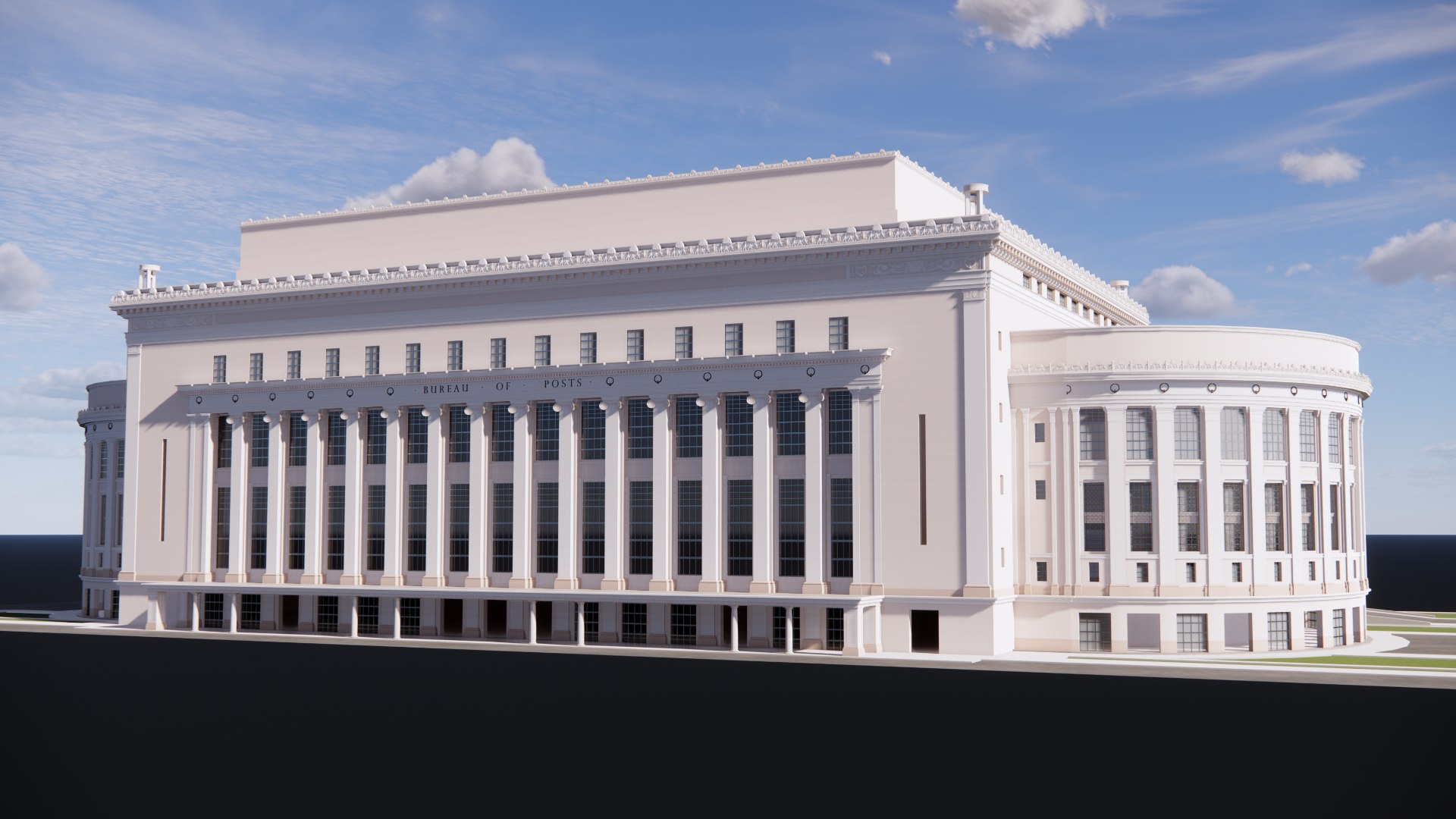 Neoclassical Manila Post Office Building 3D - TurboSquid 2081598