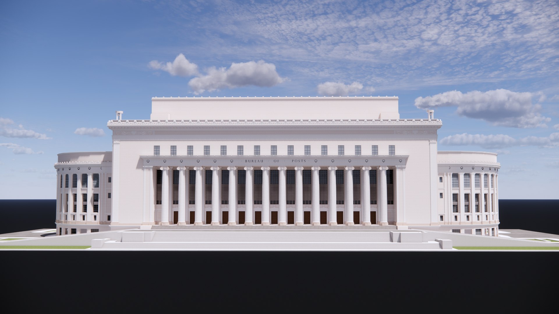 Neoclassical Manila Post Office Building 3D - TurboSquid 2081598