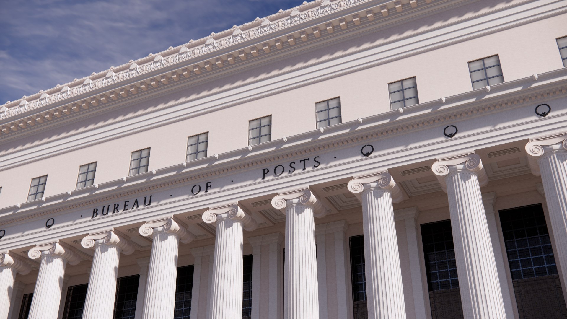 Neoclassical Manila Post Office Building 3D - TurboSquid 2081598
