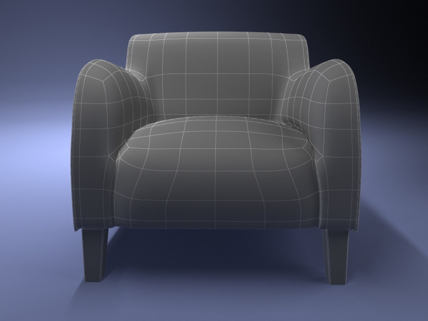 3d model modern snug velvet chair materials