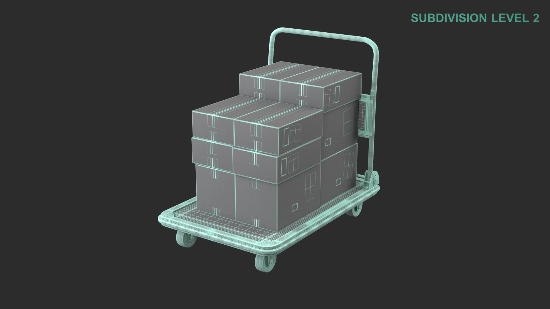 3D Transport Trolley With Cargo - TurboSquid 1991975