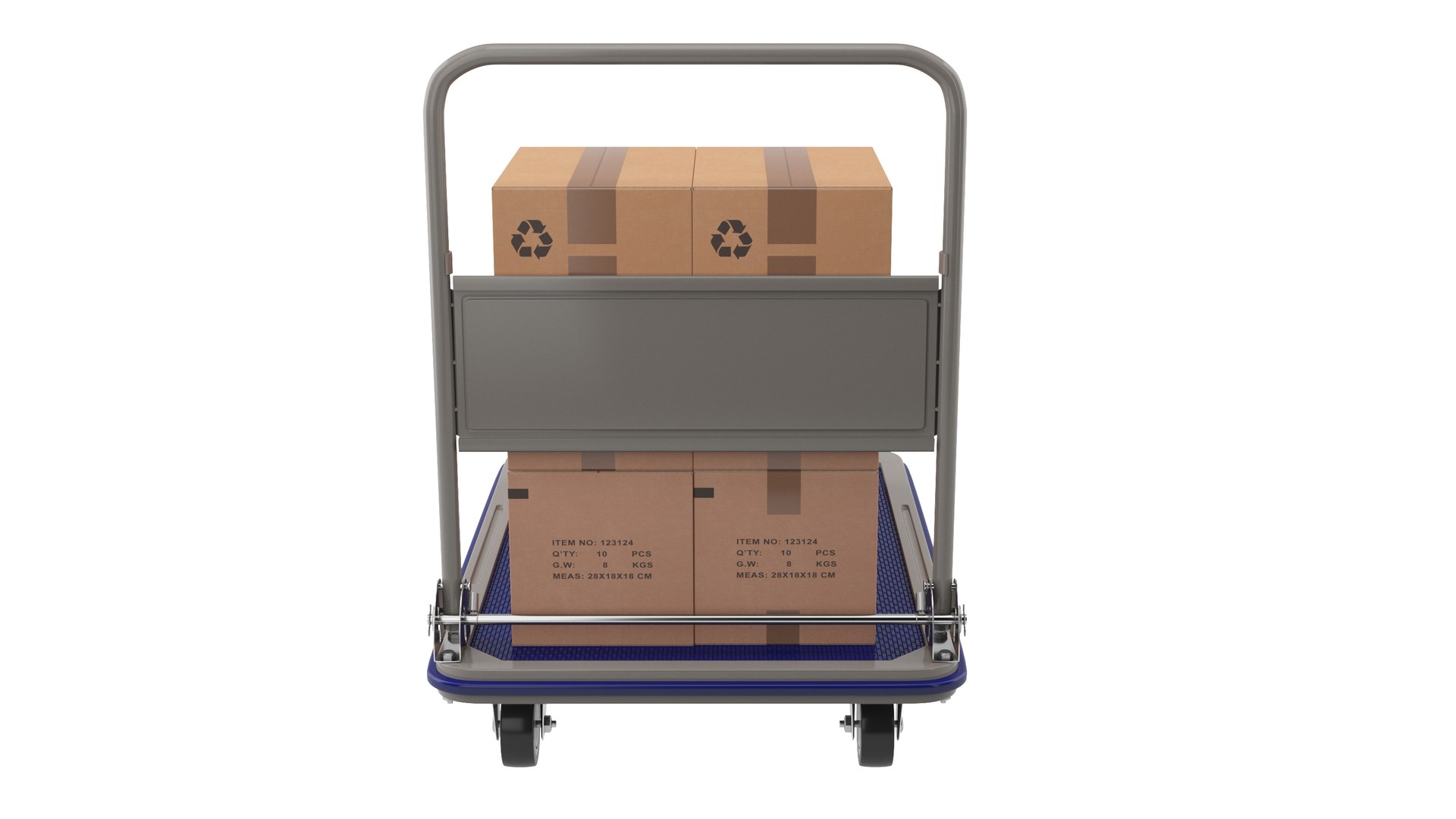 3D Transport Trolley With Cargo - TurboSquid 1991975