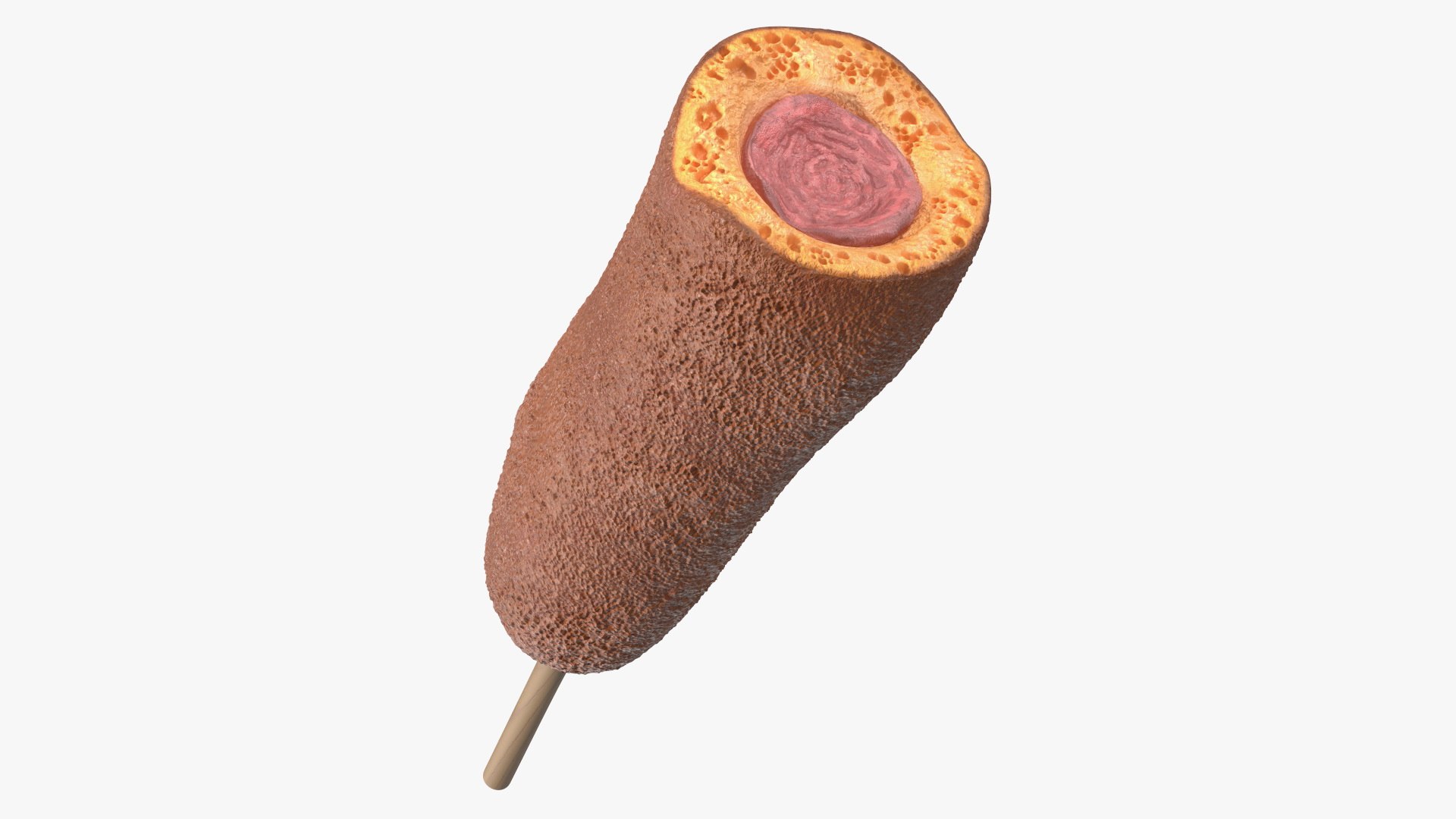 3D Corn Dog Bitten - TurboSquid 2147245