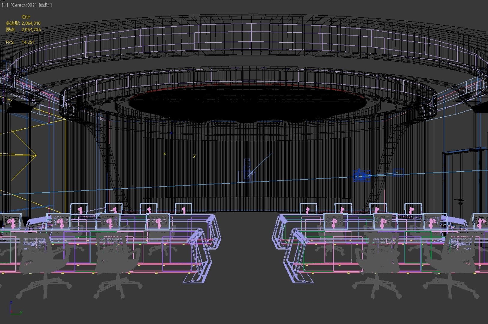 3D Exhibition Hall Monitoring Room Meeting Room Science Fiction Office ...