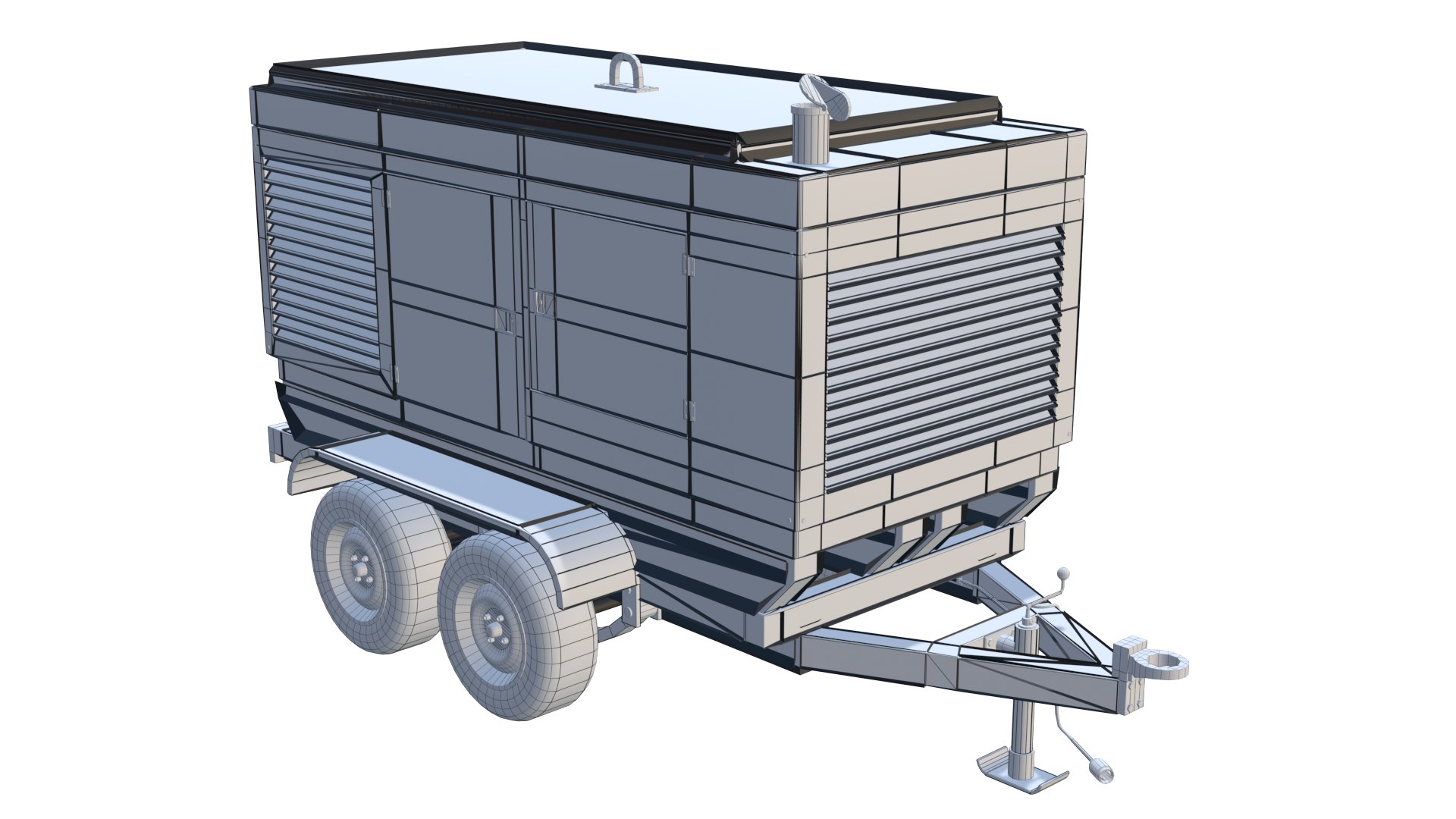 Blue Generator Low Poly 3D Model - TurboSquid 2336247