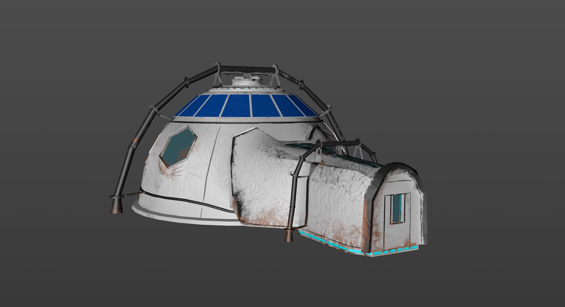 Game ready mMars colony part one futuristic space modul model ...