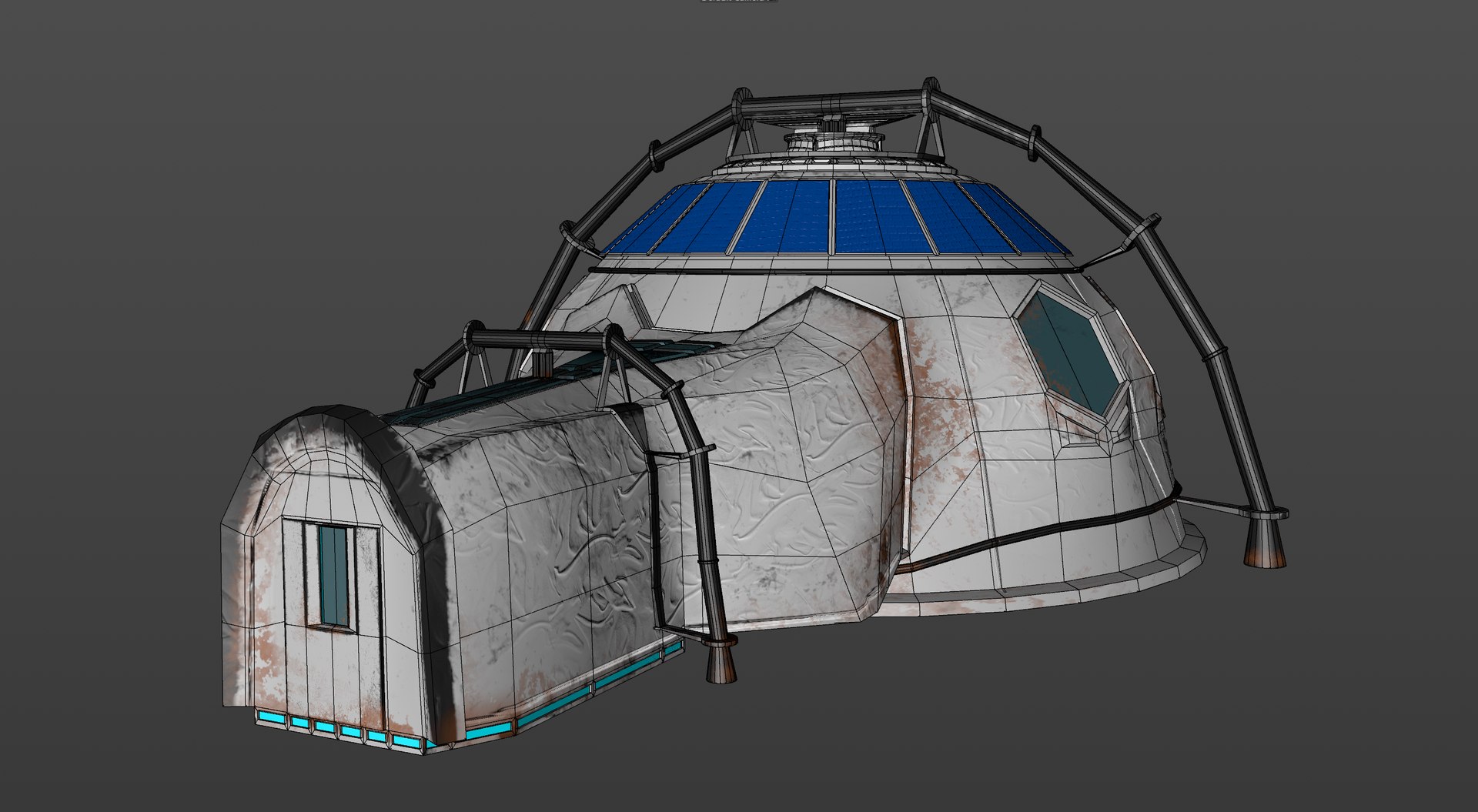 Game ready mMars colony part one futuristic space modul model ...