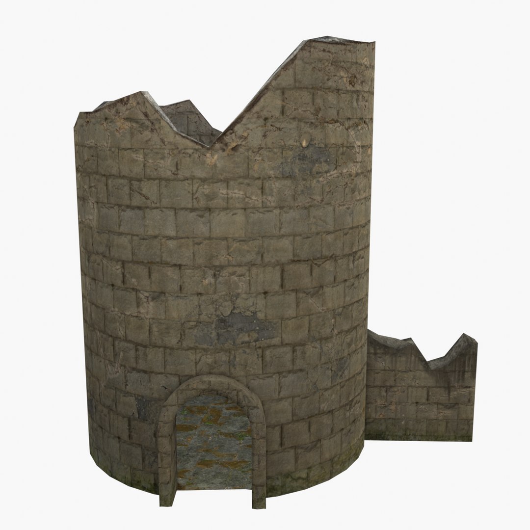 3D Ruined Tower - TurboSquid 2125874
