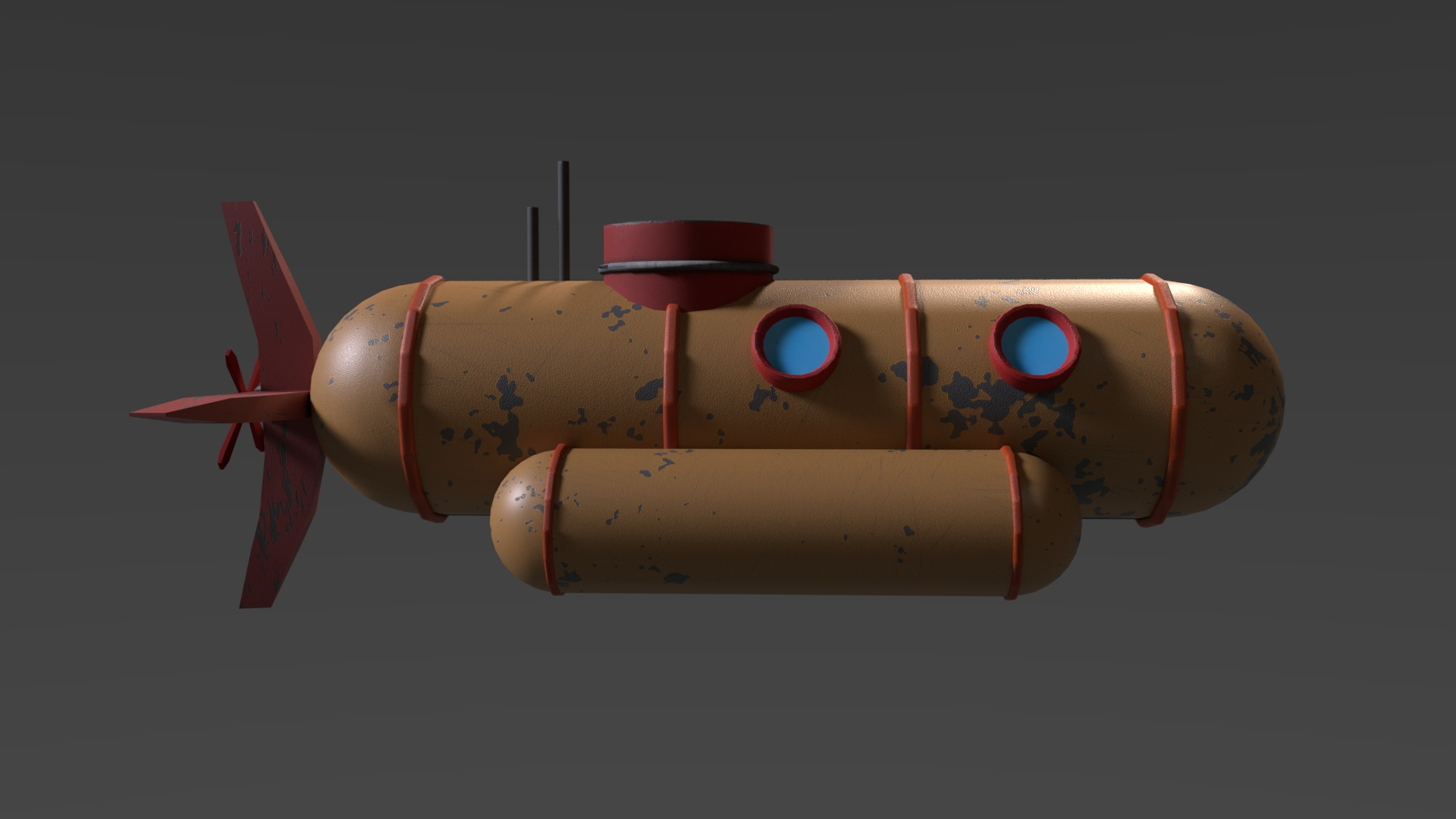 3D Stylized Submarine Model - TurboSquid 1663001