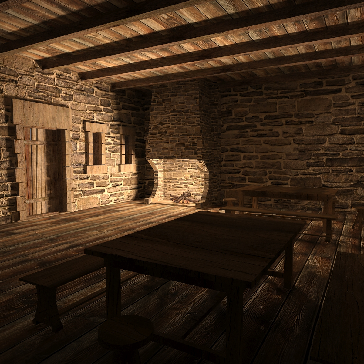 medieval inn 3d max