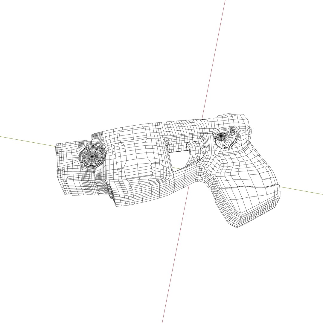 3D Low Poly Taser Gun 3D Model - Sub-Division Ready Weapon For Game ...