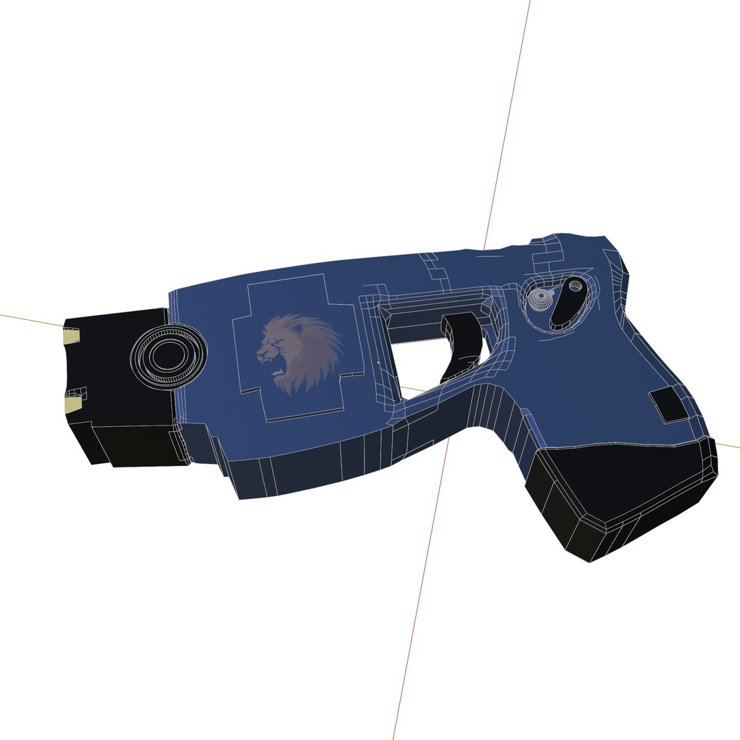 3D Low Poly Taser Gun 3D Model - Sub-Division Ready Weapon For Game ...