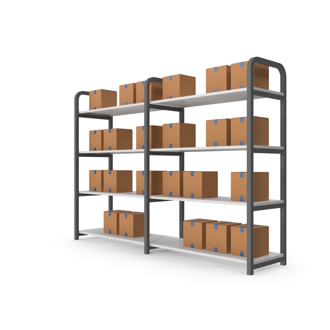 3D Industrial Shelf Model - TurboSquid 2162631