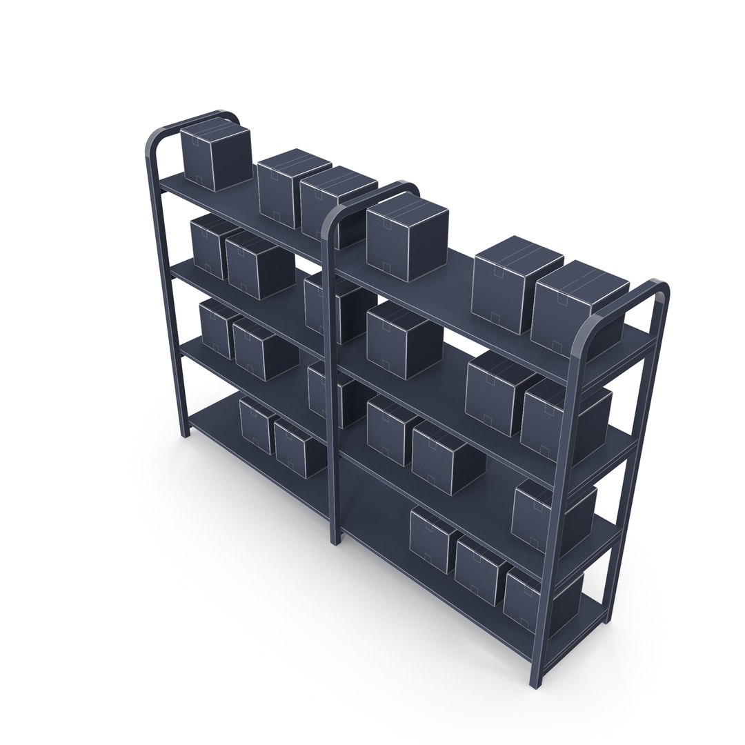 3D Industrial Shelf Model - TurboSquid 2162631