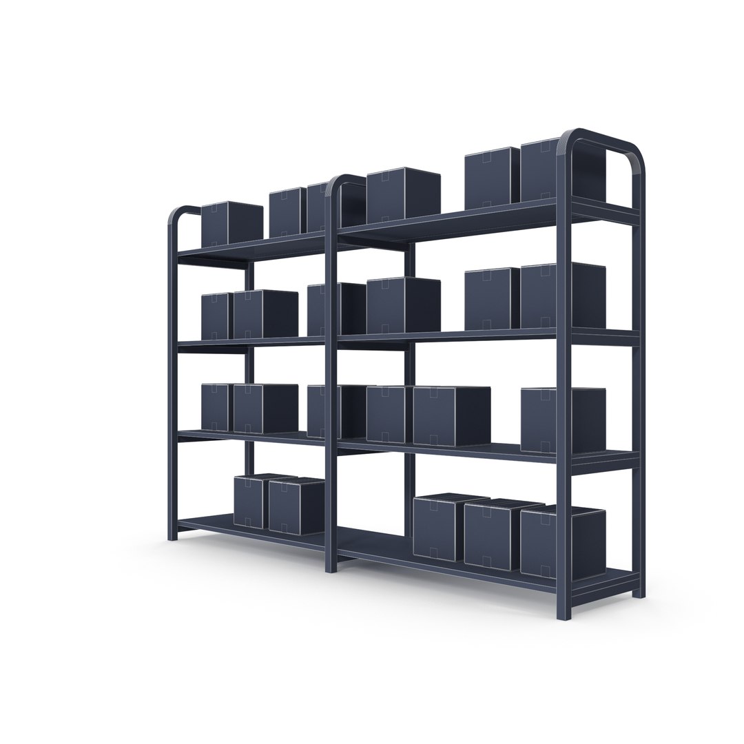 3D Industrial Shelf Model - TurboSquid 2162631