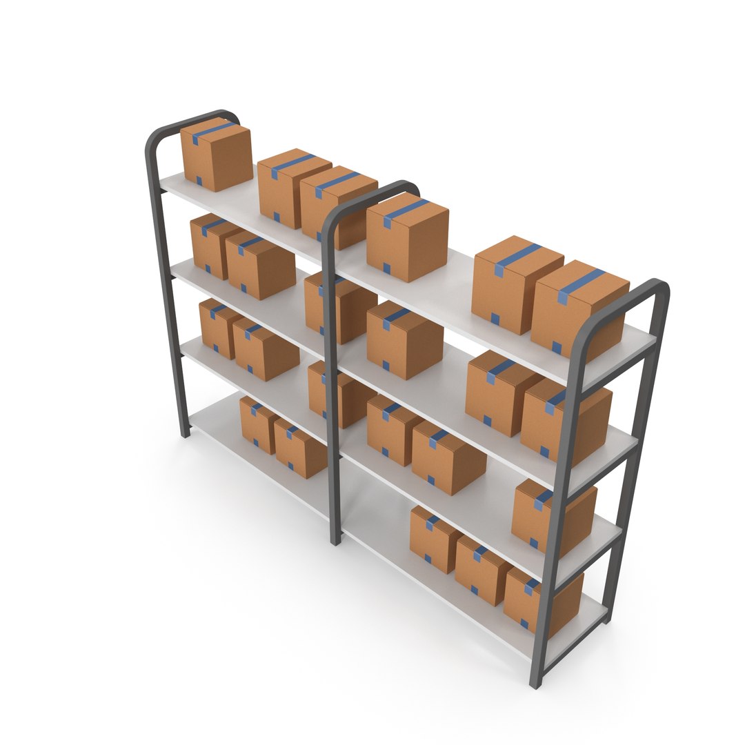 3D Industrial Shelf Model - TurboSquid 2162631