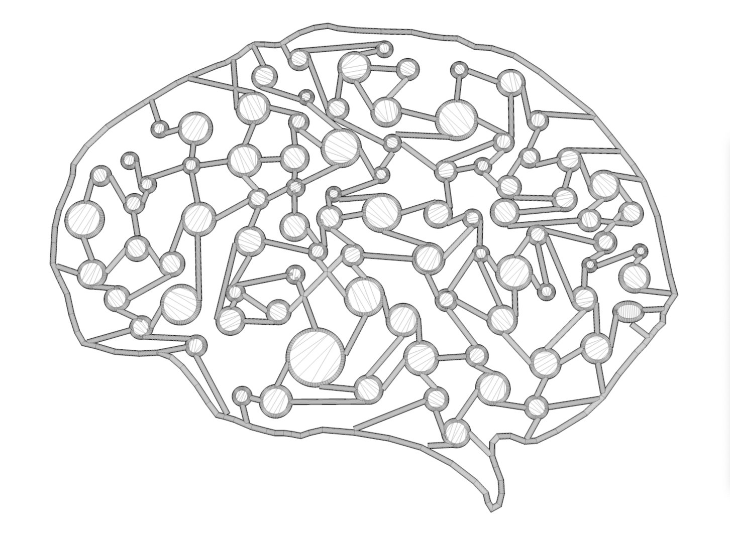 Brain Graphic Art 3D Model - TurboSquid 1607499