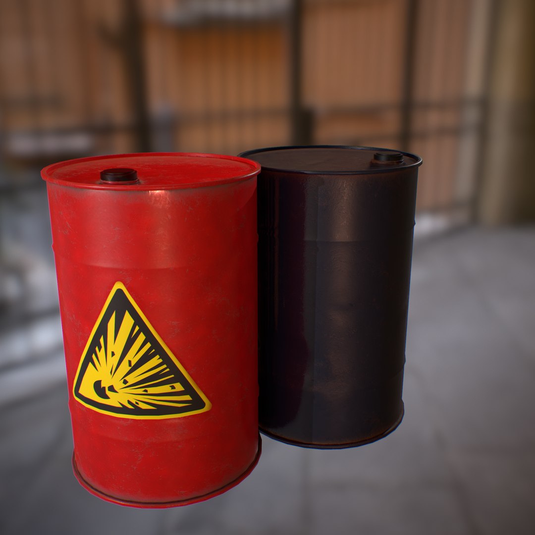 Oil Barrel Explosion Model - TurboSquid 1585012