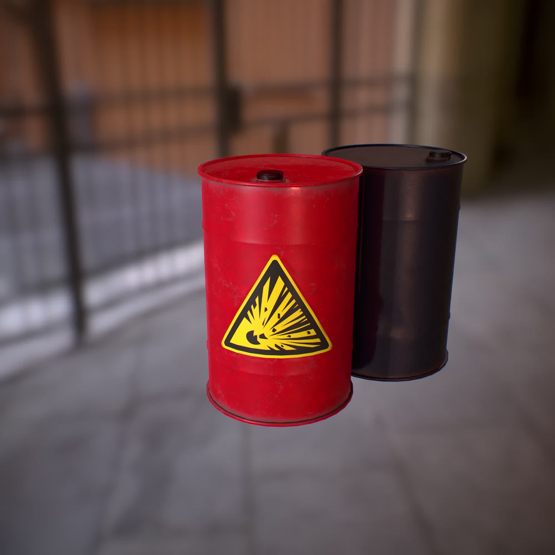 Oil Barrel Explosion Model - TurboSquid 1585012