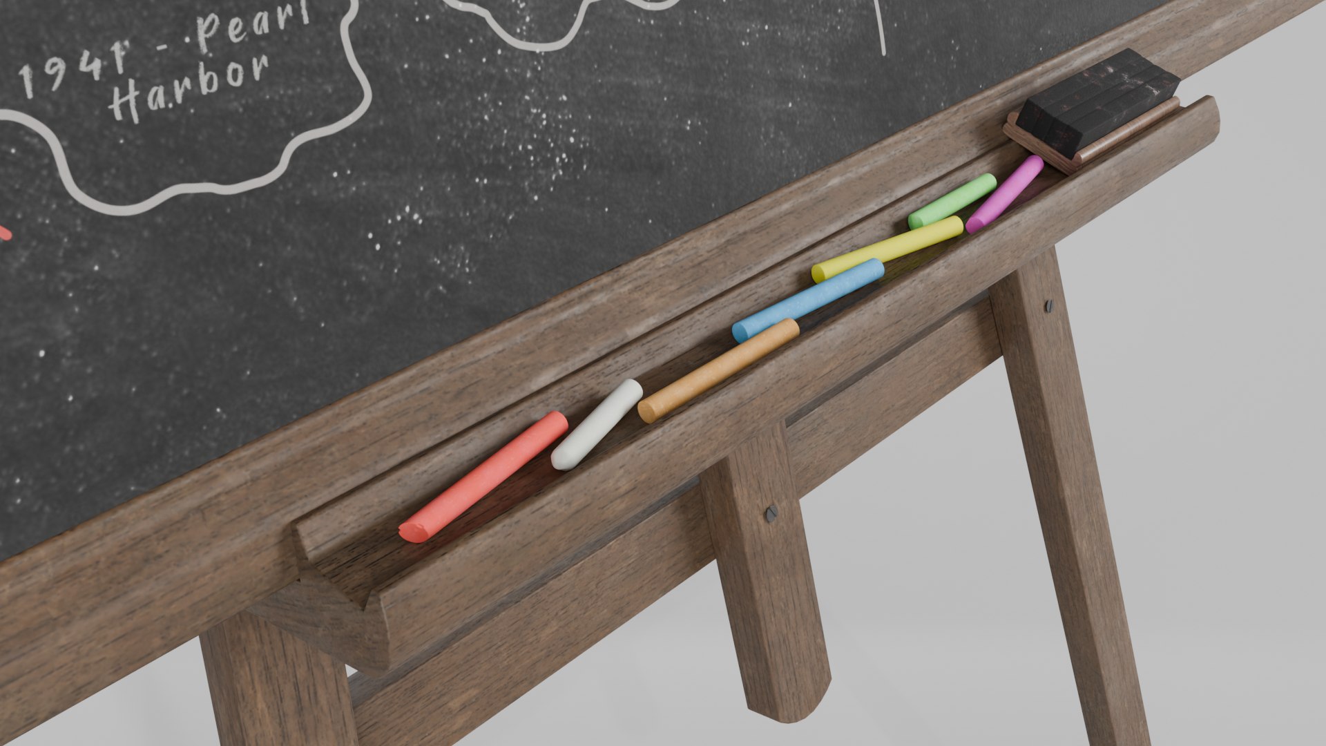 Standard Rectangular Duo - Customizable Standing Writing Board Set 3D ...